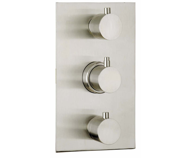 Just Taps Inox Stainless Steel Thermostatic Concealed 2 Outlet Shower ...