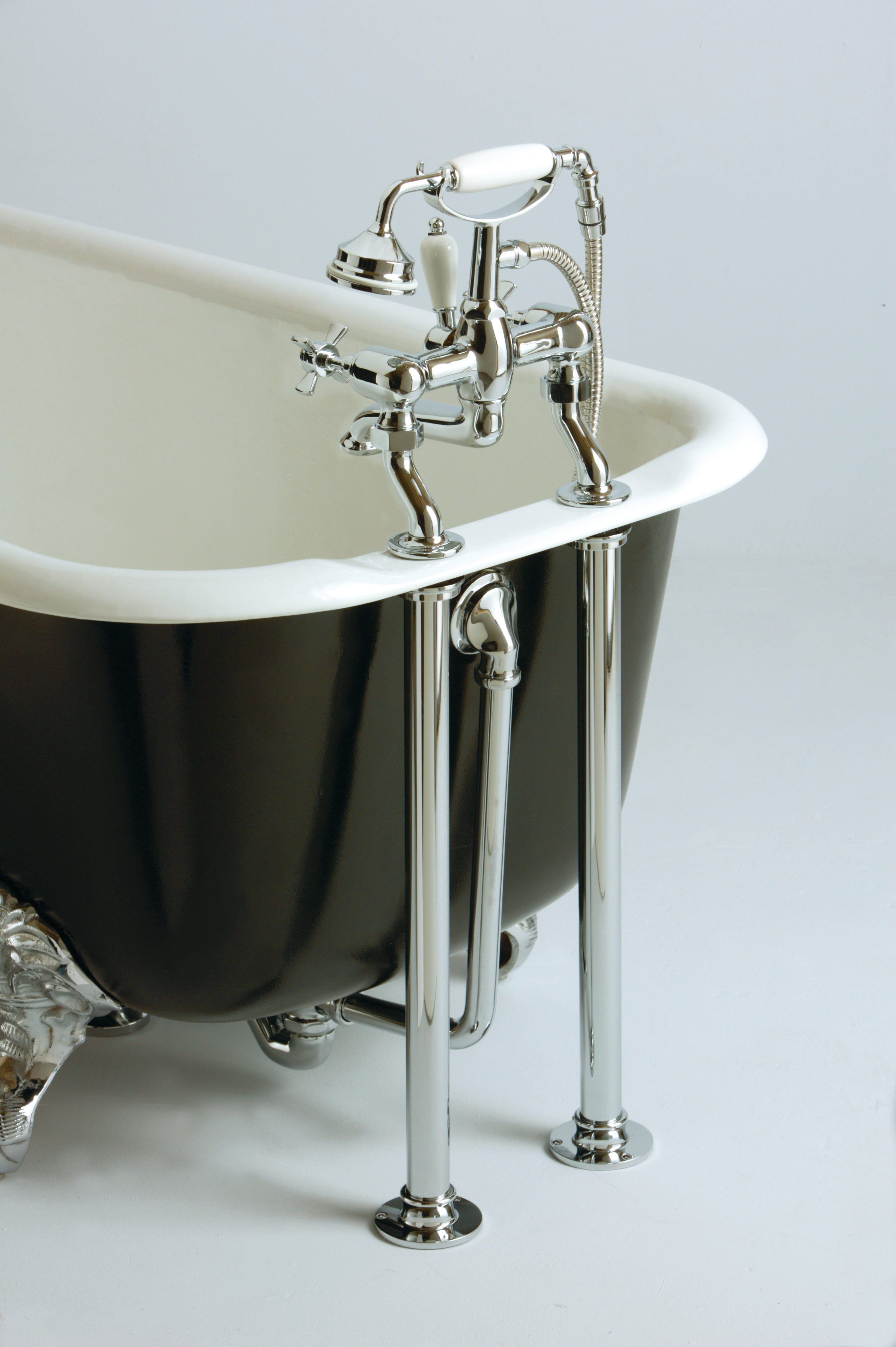 Heritage Freestanding Tap Shrouds Chrome – Bathdisc