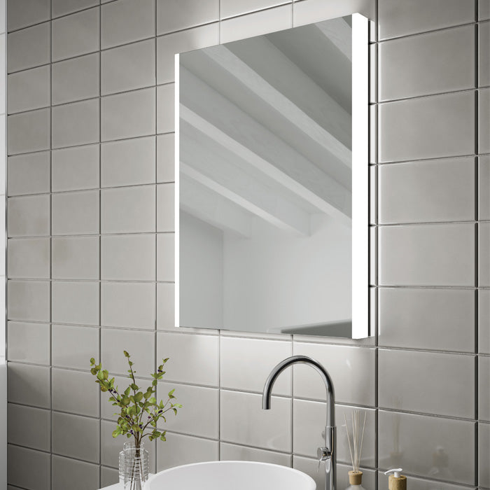 HIB Connect 60 Mirror 600 x 800mm Rectangular Steam Free LED Mirror Wi ...