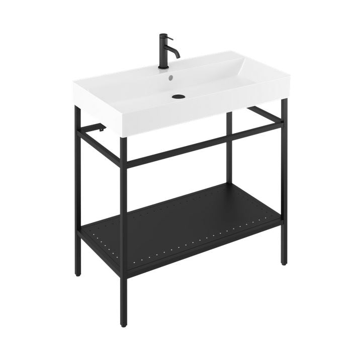 Elevate Your Bathroom With Frame Black Stand For 850mm Basin – Bathdisc