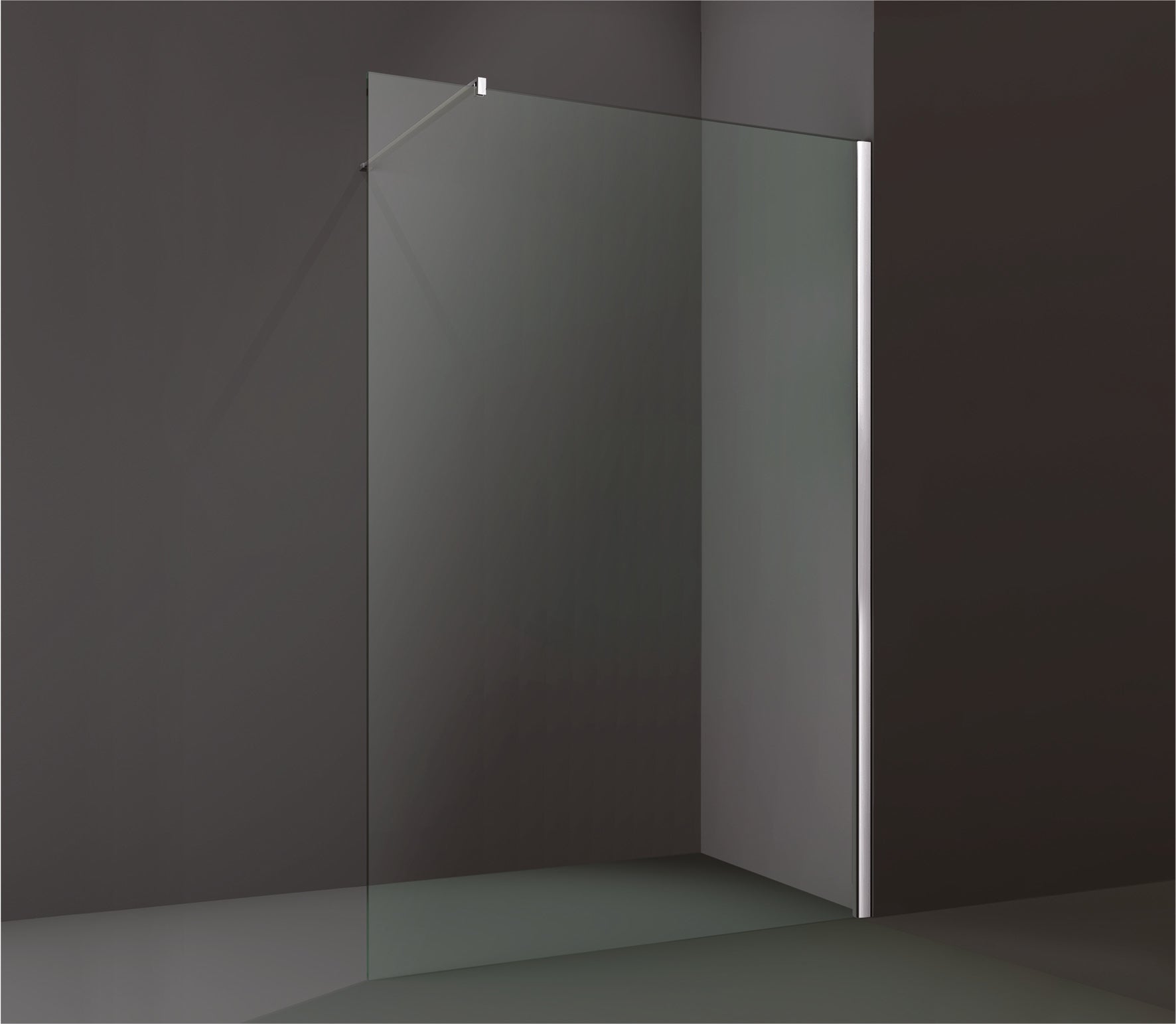 Merlyn 8 Series Walk-In Wetroom Shower Panel 1000mm Polished Chrome Fr ...